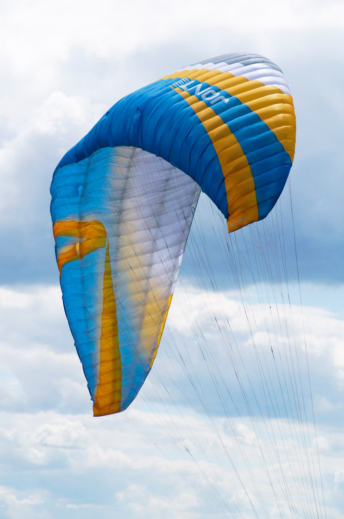 Test-driving paragliding equipment since 1996