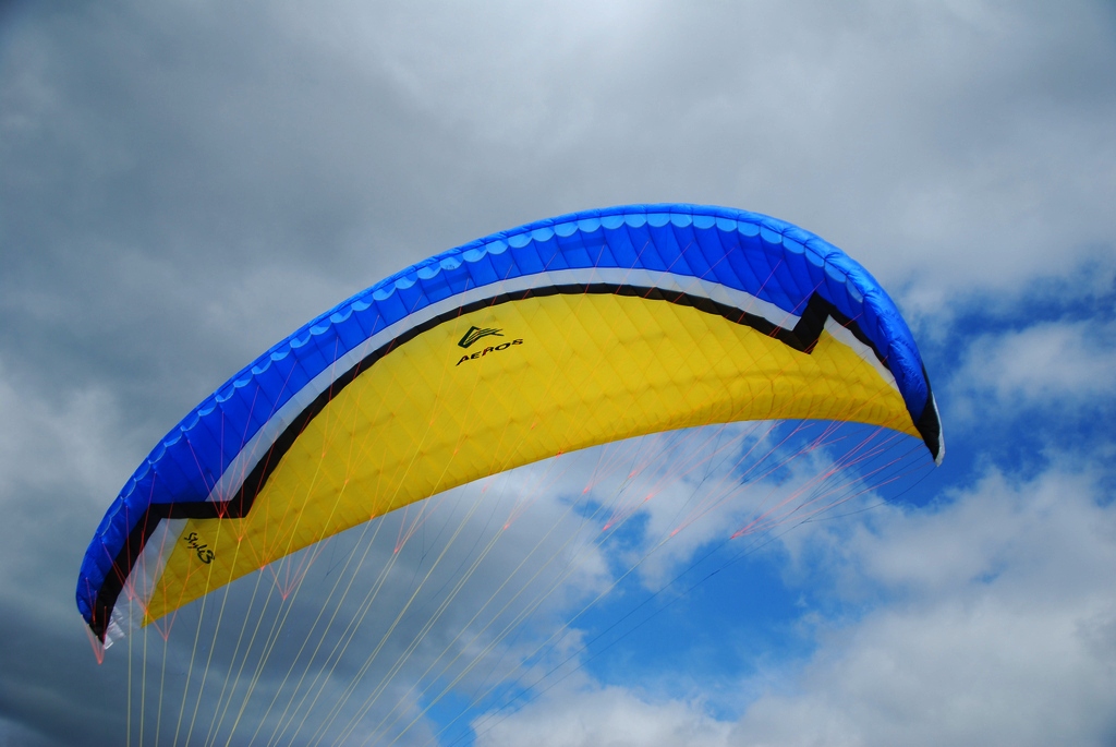 Test-driving paragliding equipment since 1996
